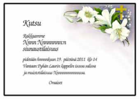 Kutsukortti Archives - Mirellan Hautauspalvelu